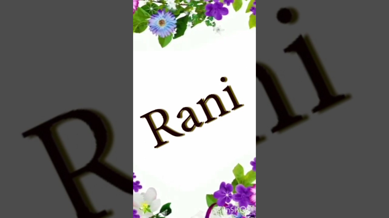Rani Name Status Video ️ || Whatsab Status Video 💞 || #shorts #ytshort ...