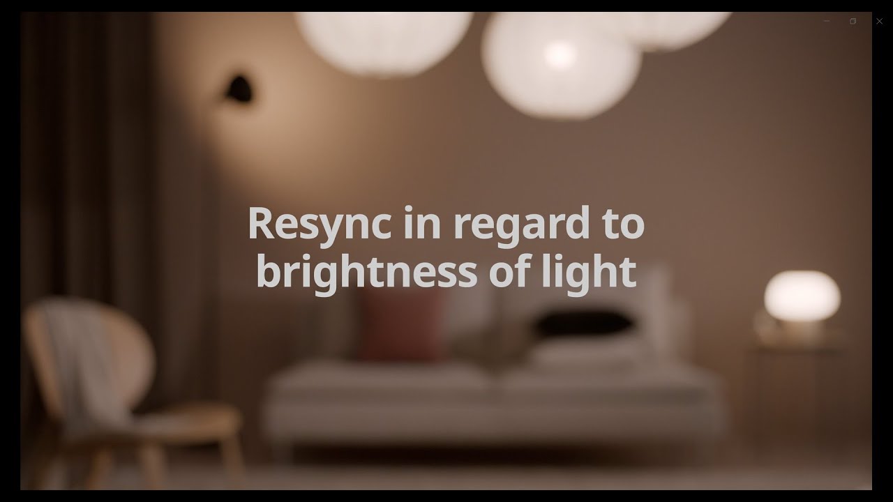 Resync in regard to brightness of light - YouTube