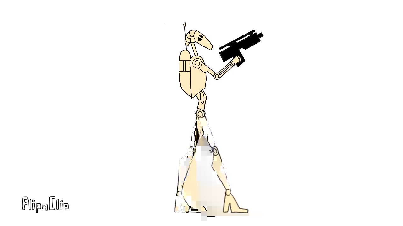B1 battle droid test walk animation - YouTube
