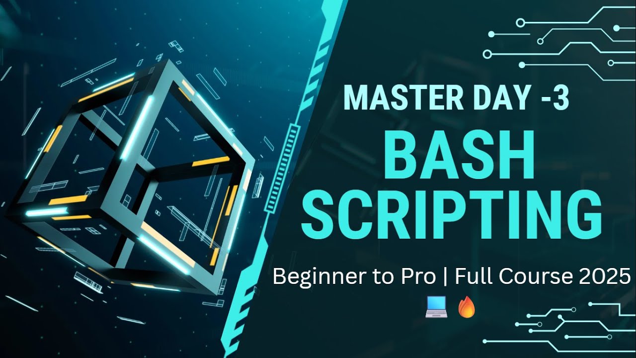 Day 3 Of 🔴 Master Bash Scripting: Beginner to Pro Full Course 2025 | 60 Days Training ...