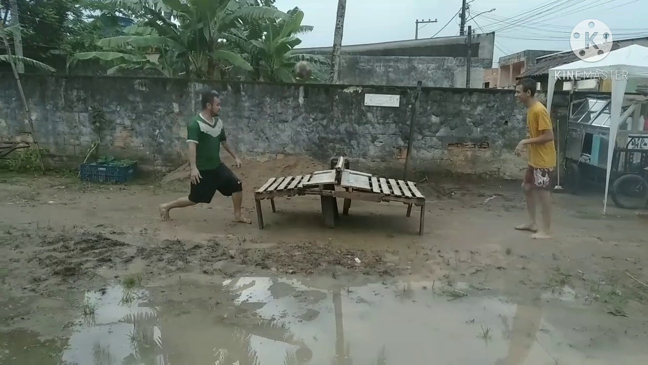 parte 2 do futmesa adaptado no quintal - YouTube