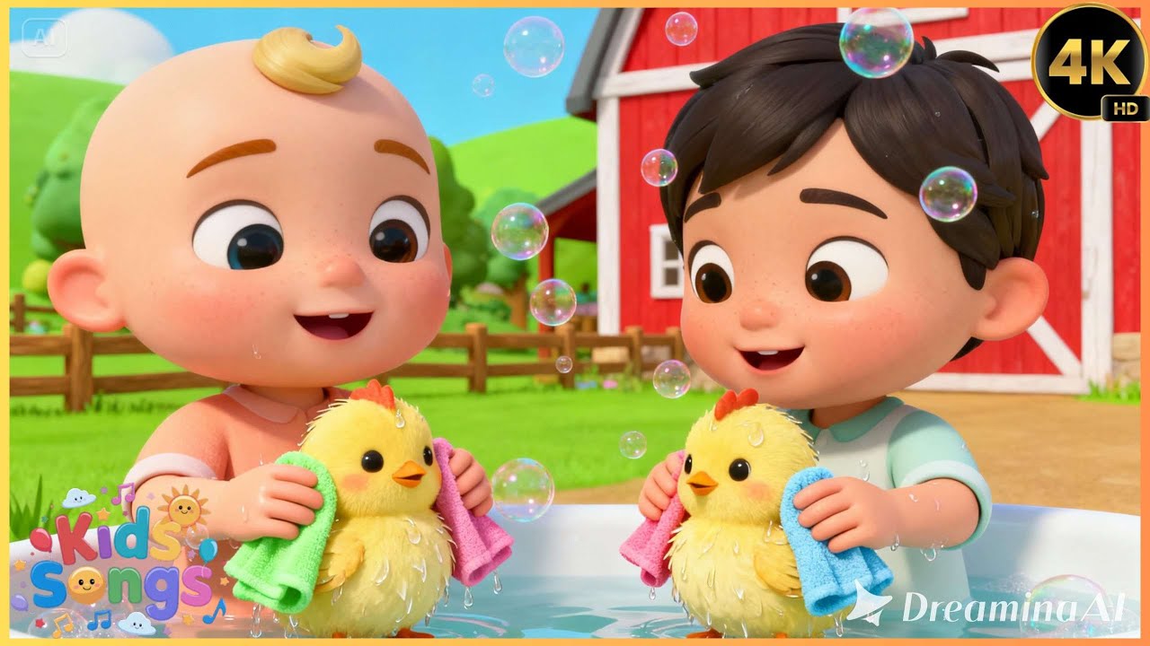 Kids Enjoy Chick Wash 🐥🚿 | Fun Cocomelon Style Cleaning Song for Kids ...