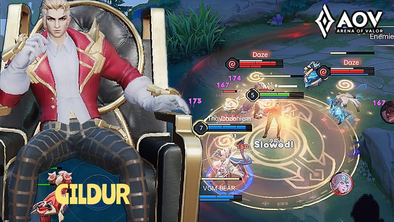 AOV : GILDUR GAMEPLAY|ARENA OF VALOR LIÊNQUÂNMOBILE ROV COT - YouTube