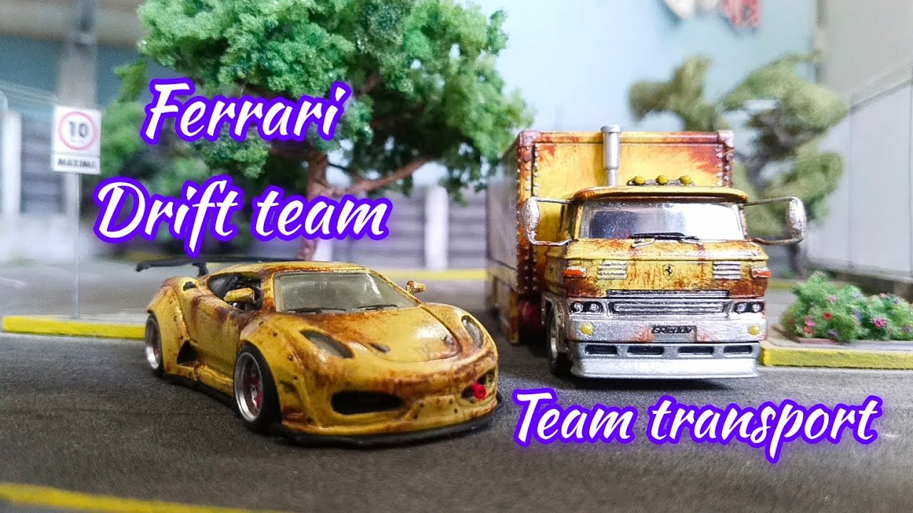 Custom hot Wheels Ferrari f430 Challenger, team transport Ferrari drift ...