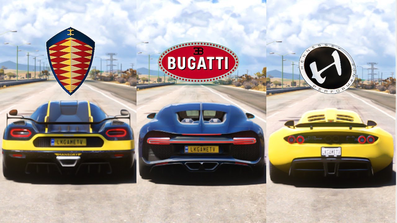 FH5 DRAG RACE - AGERA Vs CHIRON Vs VENOM GT - YouTube