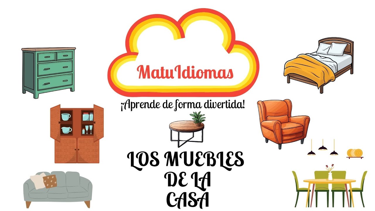 🛋️🪑 Learn Furniture Names in Spanish! | Vocabulario en Español - YouTube