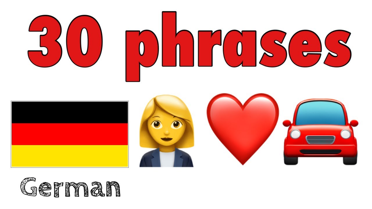 30 Sätze - Deutsch mit Emojis - - YouTube