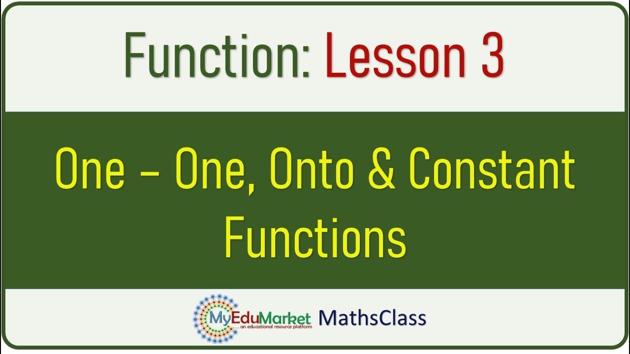 Types of Function | One to One Function | Onto Function | Constant ...