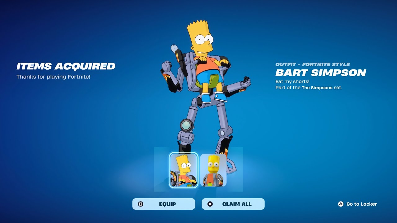 How To Get Bart Simpson Skin for FREE In Fortnite! (Unlocked LEGO Bart ...
