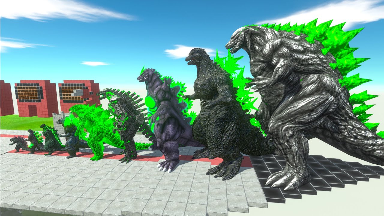 EVOLUTION of GODZILLA EARTH RADIATION Size Comparison vs Team KONG x ...