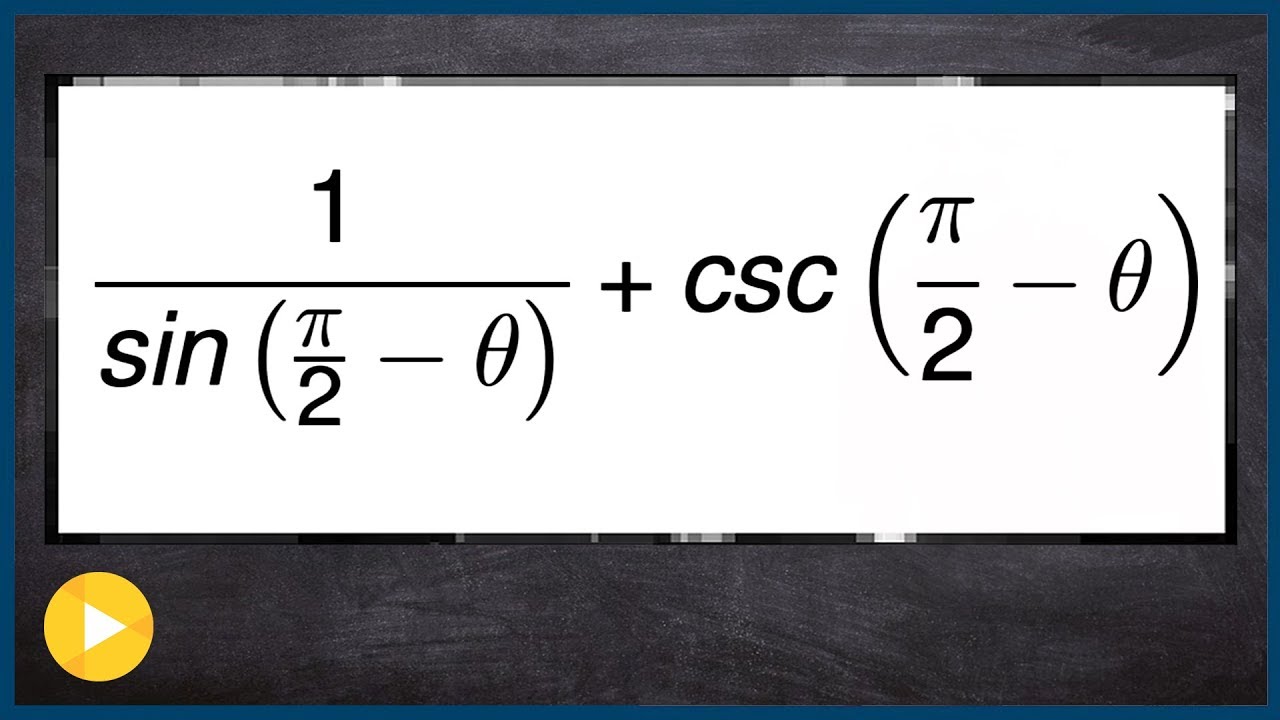 Add two trig functions using co function identities - YouTube