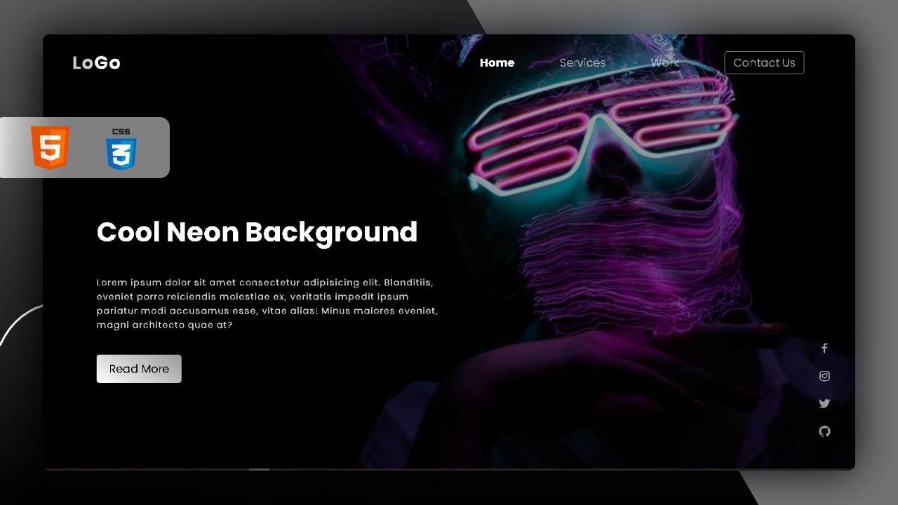 Full Screen Image Background & Transparent Navbar - YouTube