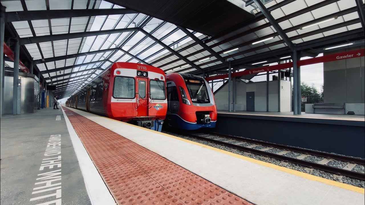 New and Old Trains Meet at Elizabeth Railway Station - YouTube