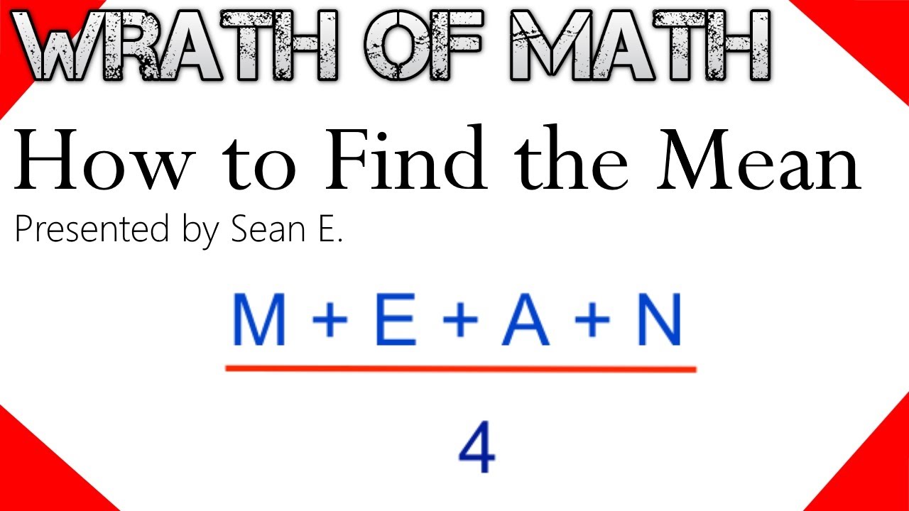 How to Find the Mean of a Set of Data (Arithmetic Mean) - YouTube