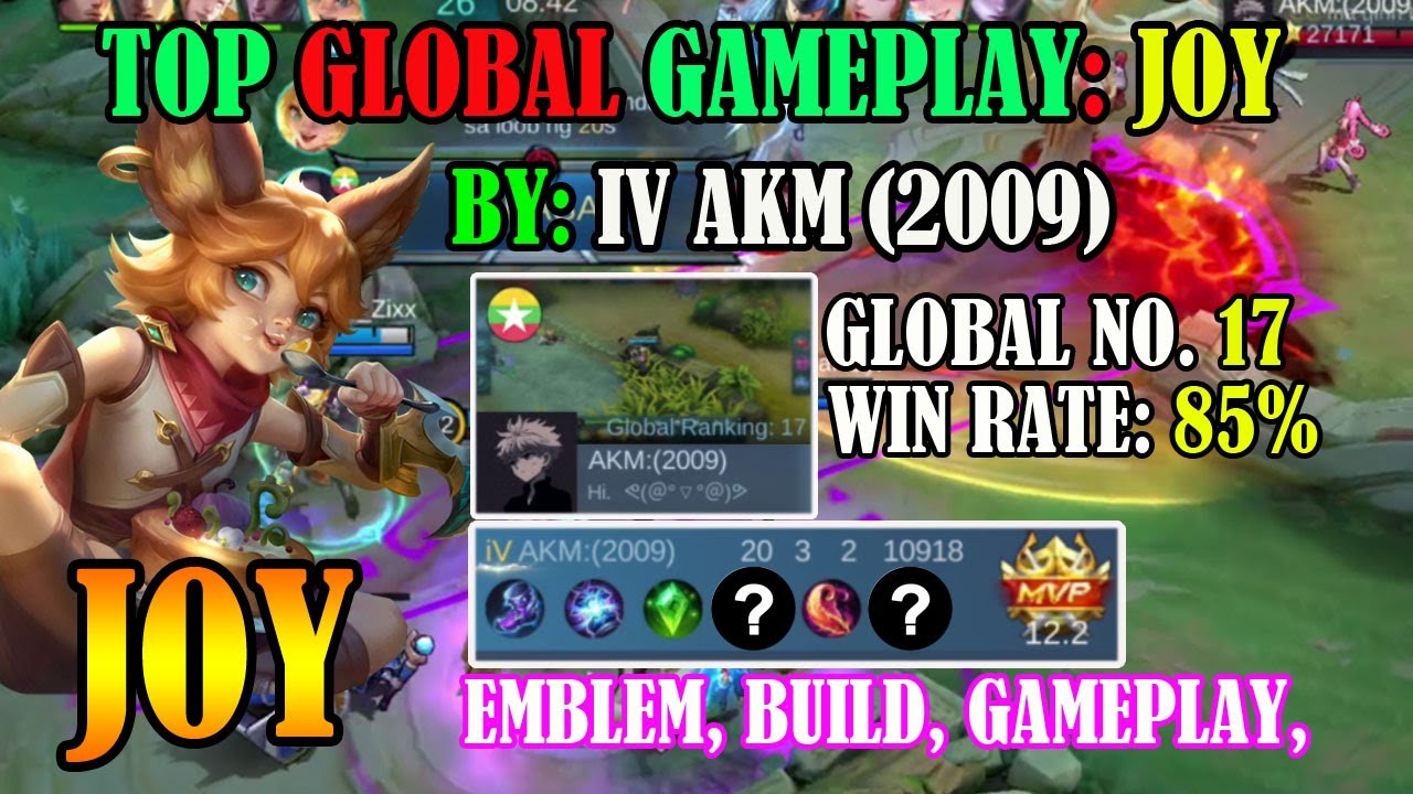 Full Damage EXP Build Legendary No.1 Joy [ Top 17 Global Joy ] - YouTube