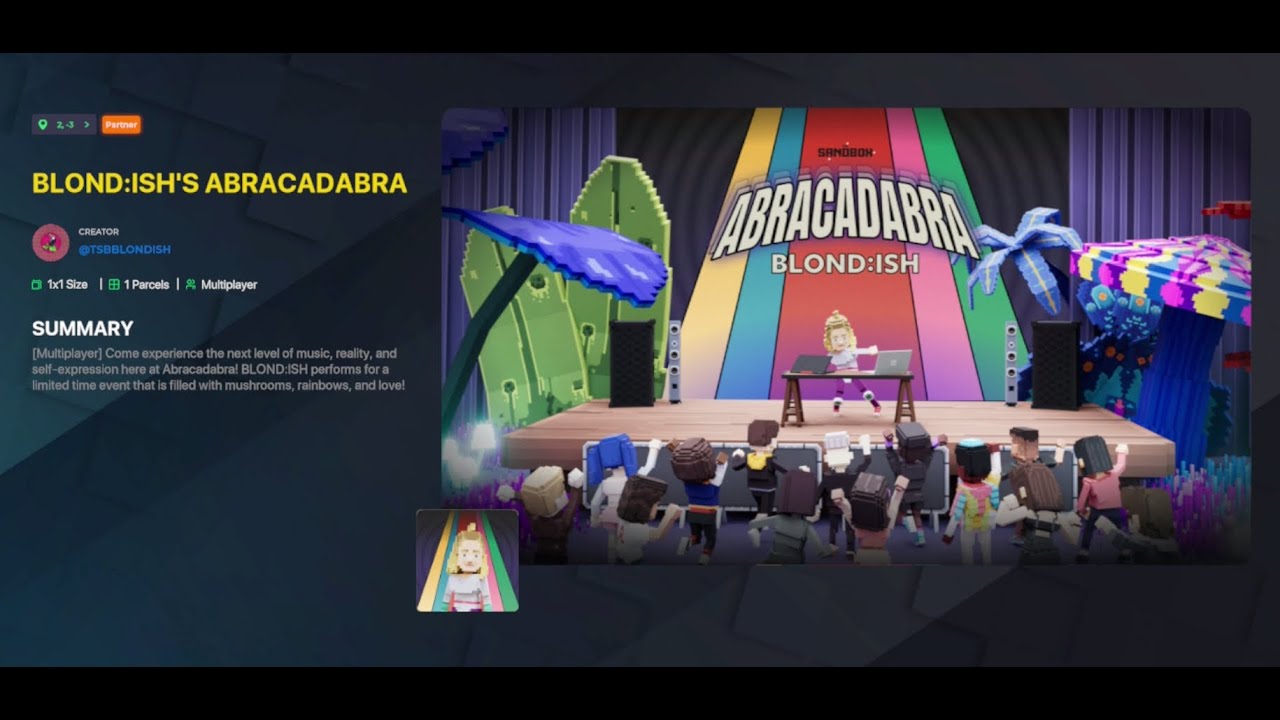 The Sandbox Special Event BLOND : ISH'S ABRACADABRA 通關紀錄 - YouTube