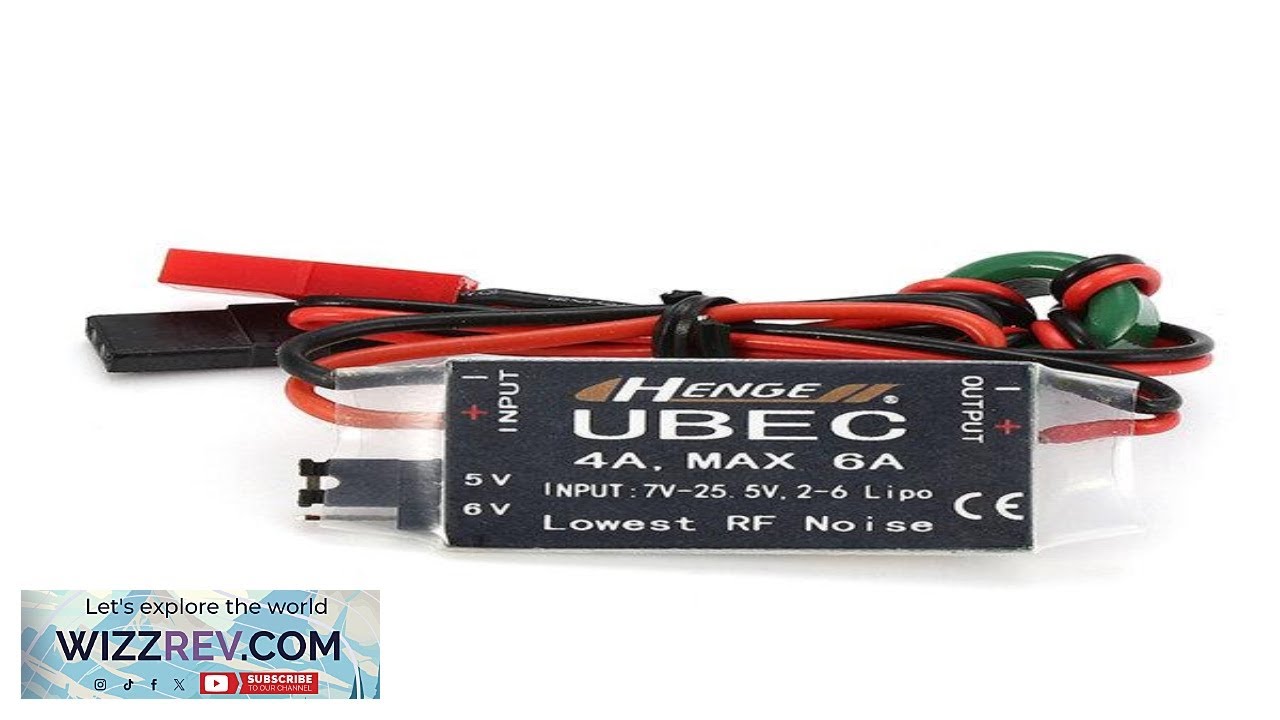HENGE UBEC 6V 6A 2-6S Lipo NiMh Battery Switch Mode BEC Review - YouTube