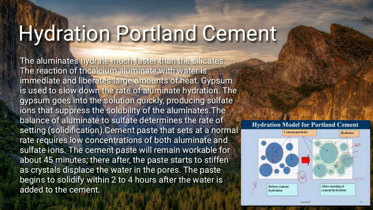 Hydration of Portland Cement | English Engineering - YouTube