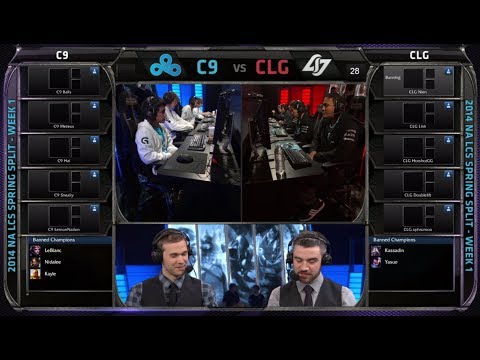 Cloud 9 vs CLG | 2014 NA LCS Spring split Season 4 W1D2 G1 | CLG vs Cloud 9 full game HD | C9 vs ...