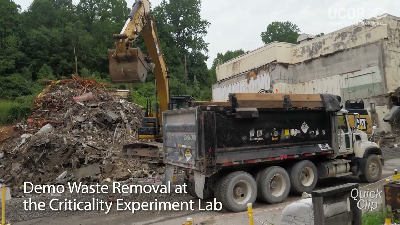 Demo waste removal at the Criticality Experiment Lab - YouTube