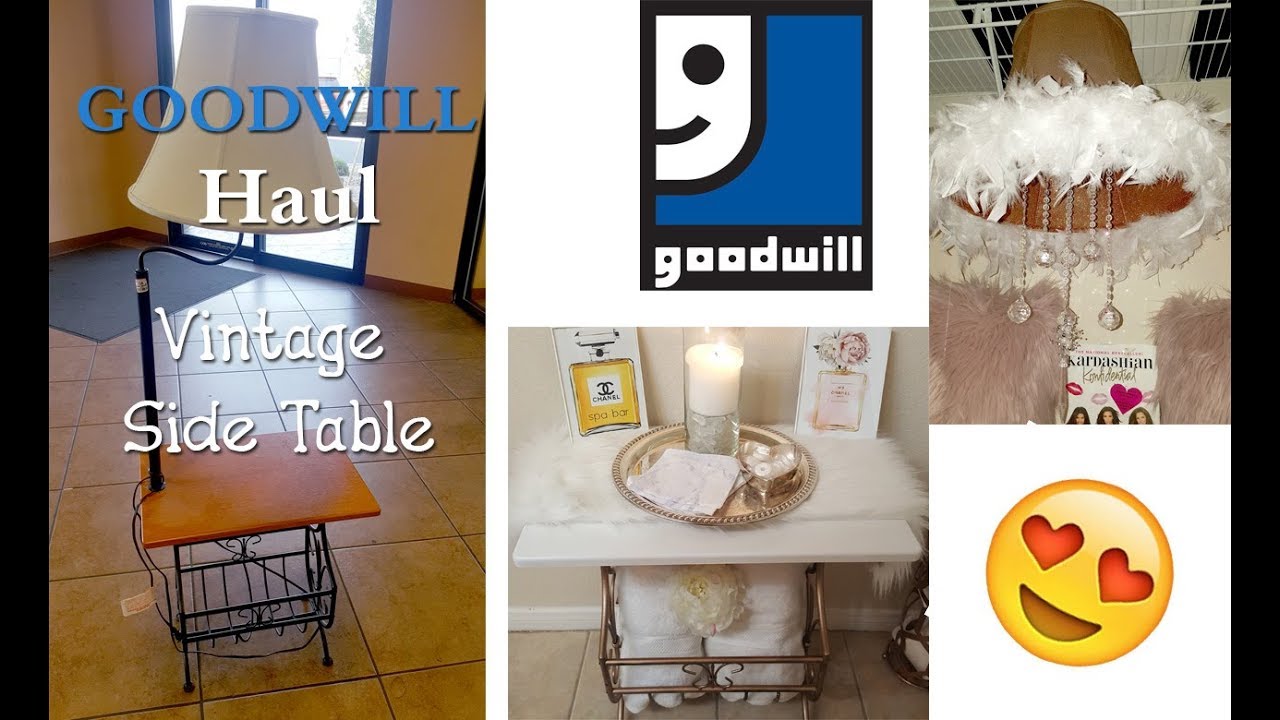 Goodwill Haul: Vintage Side Table to Spa Bath Table and Vintage Lamp ...
