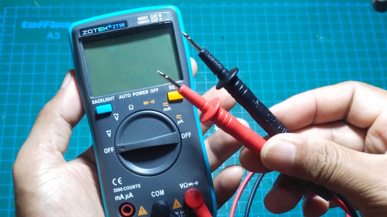 CARA MENGGUNAKAN MULTITESTER DIGITAL MEREK ZOTEK - YouTube