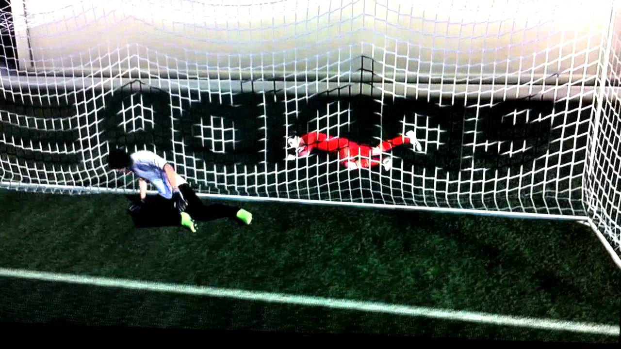 FIFA 12 Bug - Player Goes Through the Net - YouTube