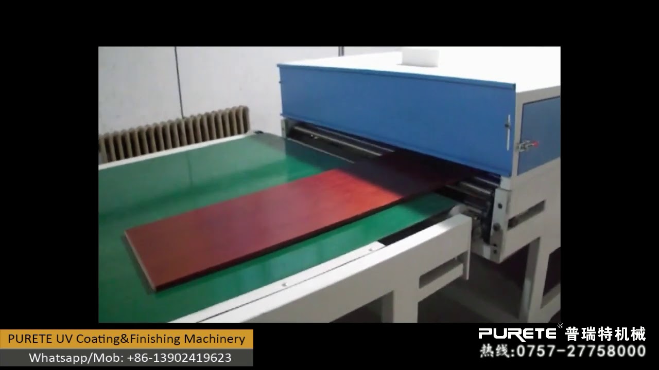Office furniture UV roller coating line for top coat, stain + laser ...