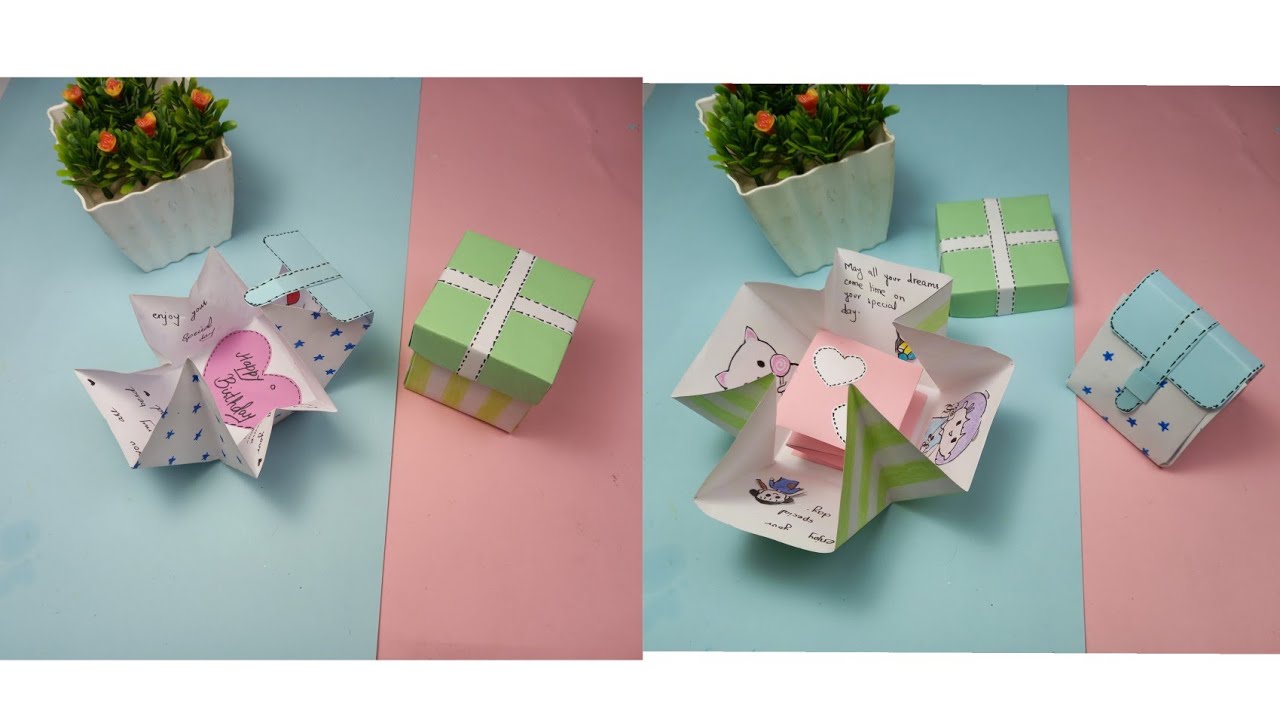 how to make paper beautiful boxes🥰 - YouTube