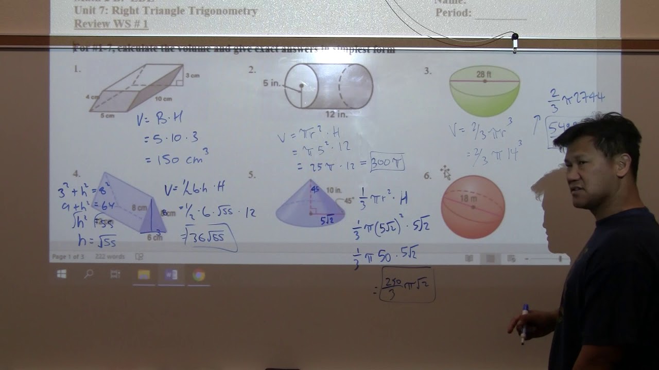 Unit 7 Review WS #1 part 1 - YouTube