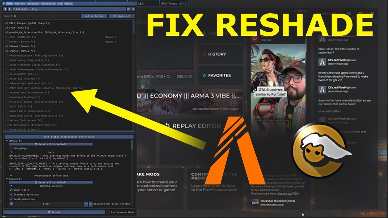 How to fix ReShade after the new FiveM Update ! - YouTube