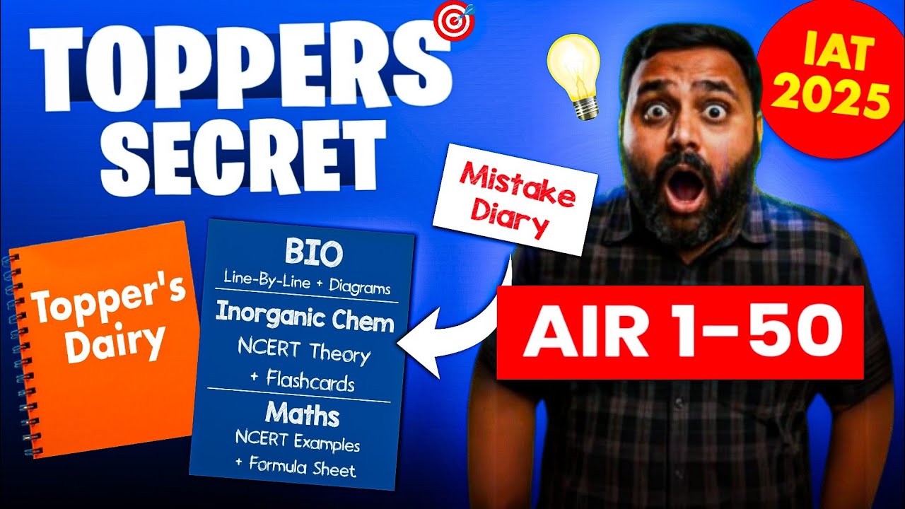 IAT Topper’s Diary LEAKED! | How AIR 1–50 Prepare in Just 30 Days 🚀 ...