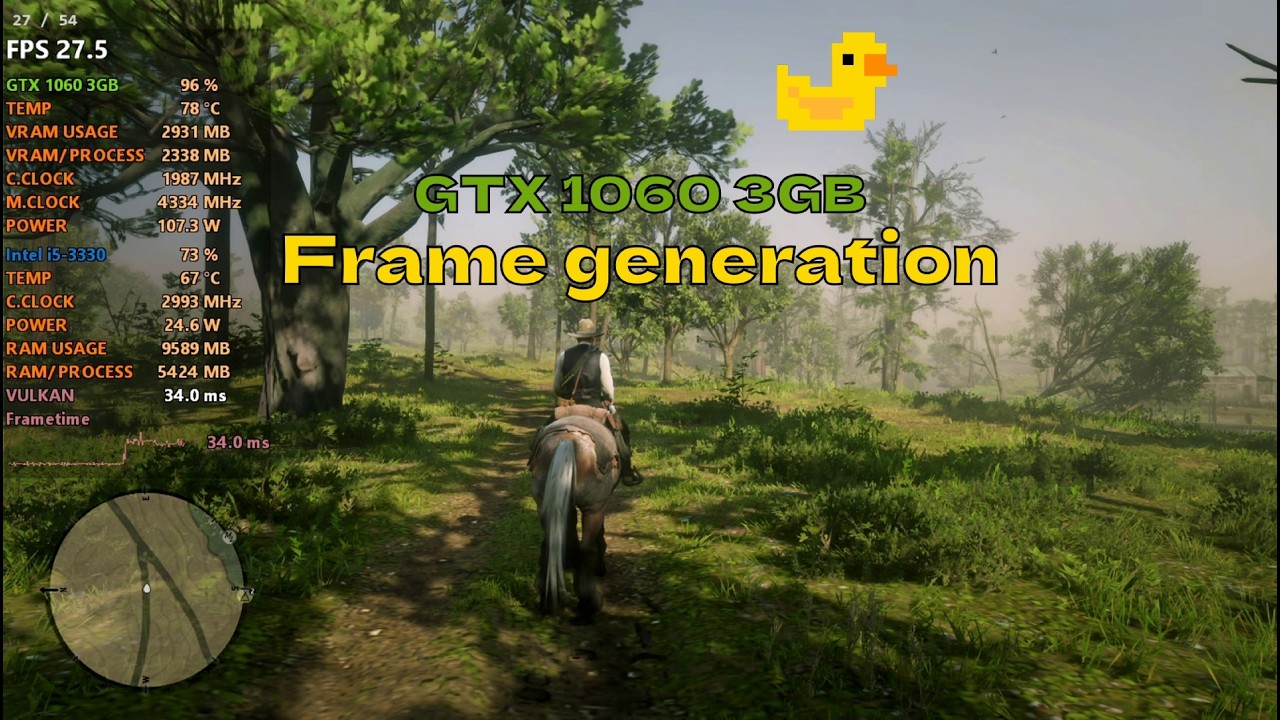 Red Dead Redemption 2 | Lossless Scaling 2.11 Frame Generation | GTX ...