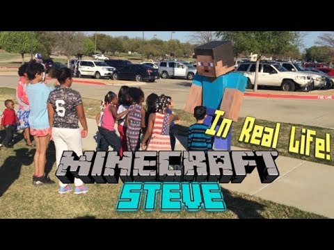 Real Life Minecraft Steve Visits The Park - YouTube