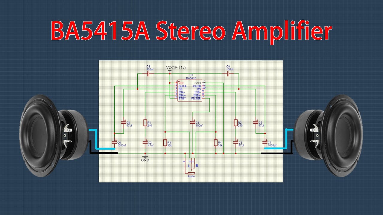 BA5415A Power Amplifier | How to make stereo amplifier | Make BA5415A ...
