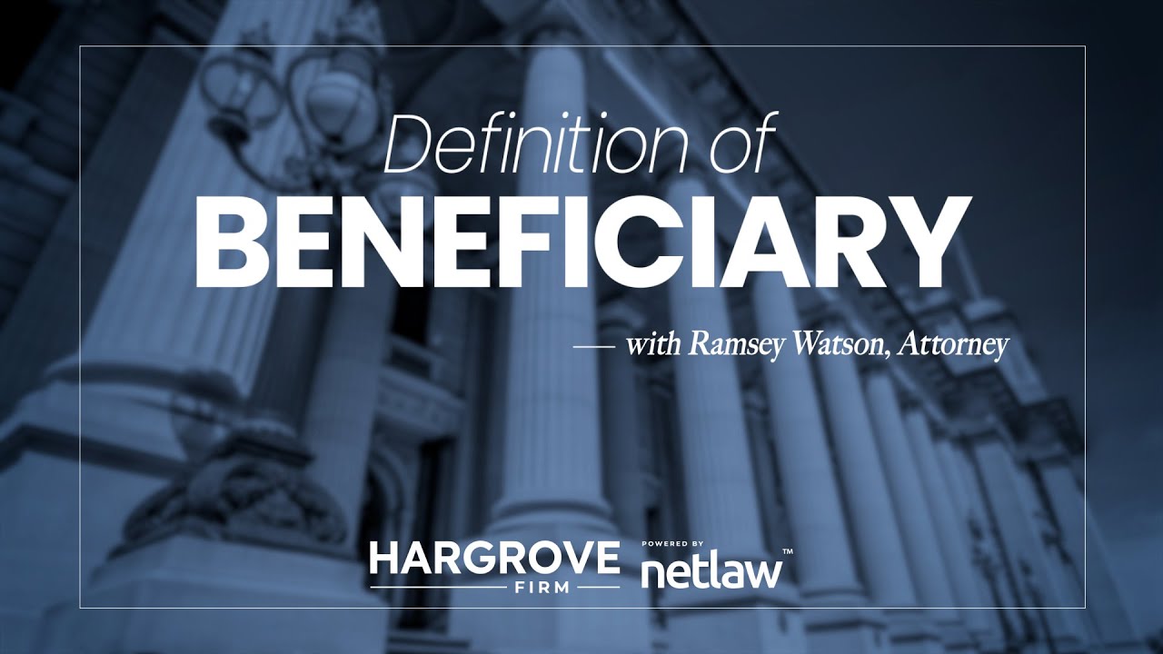Definition of Beneficiary - YouTube