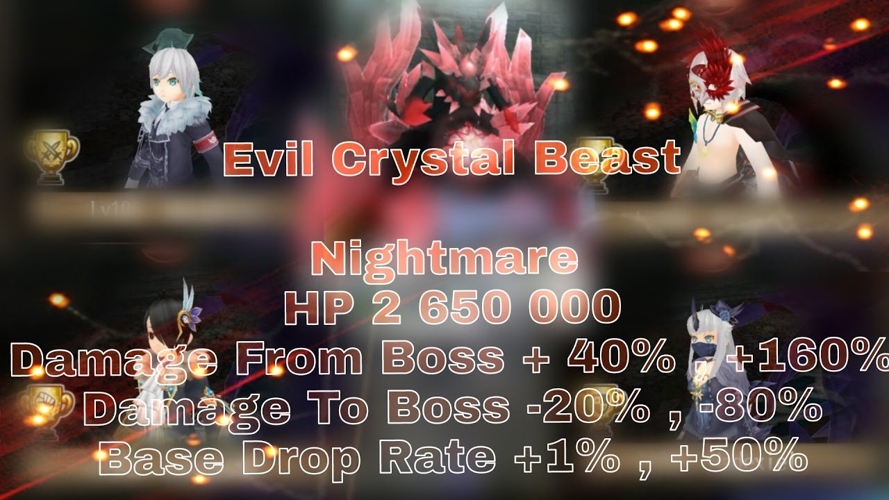 Evil Crystal Beast Nightmare + Legendary Gem & Rare Drop Gem VS Shadow ...