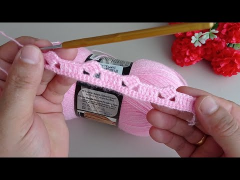 Sadece 2 sıra! çok basit model Tığ işi yelek etol şal modeli✔️ Crochet stitch Стежок крючком