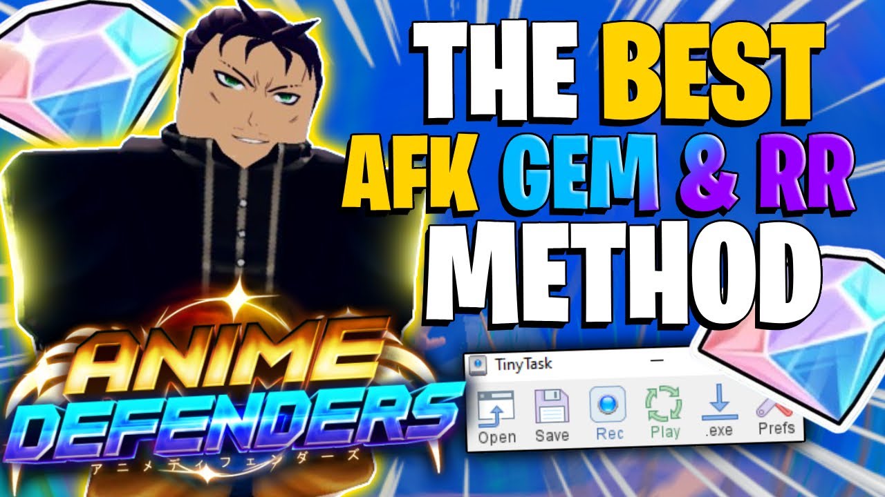 The BEST AFK Gem/Reroll Macro For Update 1 Anime Defenders - YouTube