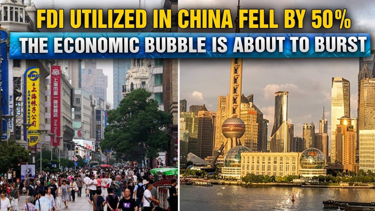 Foreign direct investment (FDI) utilized in China fell by 50%, marking ...