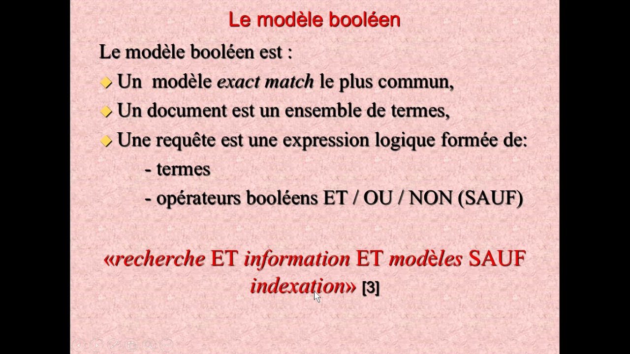 Recherche d'Information: Modèle Booléen de Base (Strict) : Partie 1 ...