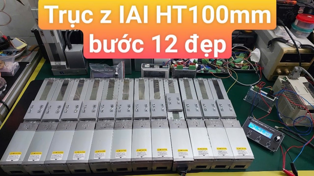 Combo Trục z IAI HT100mm bước 12 chế hàn cell pin - YouTube
