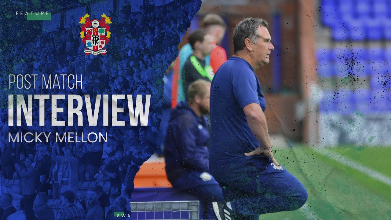 Post Match | Micky Mellon (Burnley) - YouTube