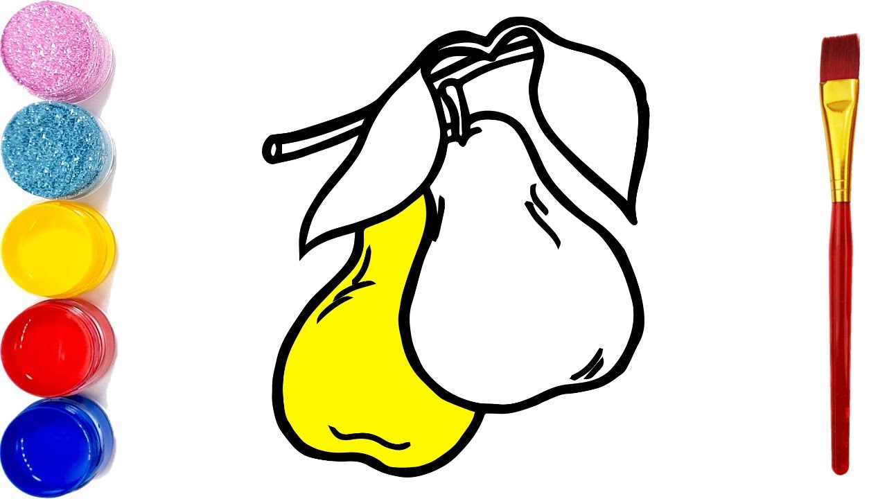 Guava Drawing 🍐 & Coloring Pages for Kids | Learn How to Draw Guava ...