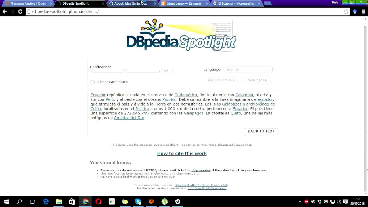 Open Calais, DBpedia Spotlight y Zemanta - YouTube