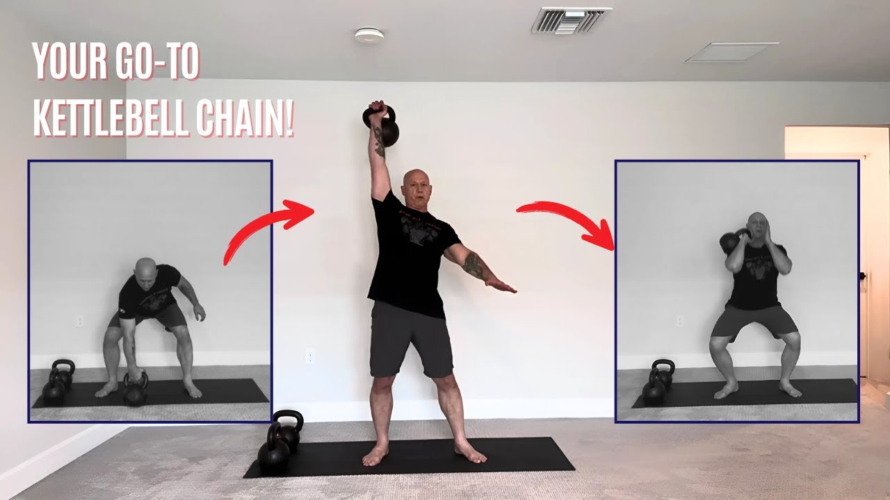 The BEST Kettlebell Chain: Clean, Squat, Press. The ULTIMATE Combo ...
