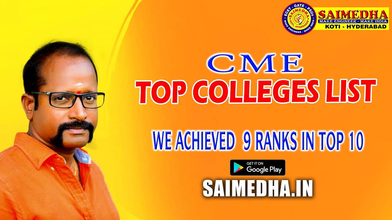 CME-LIST OF TOP COLLEGES-ECET2021 WEB OPTIONS - YouTube