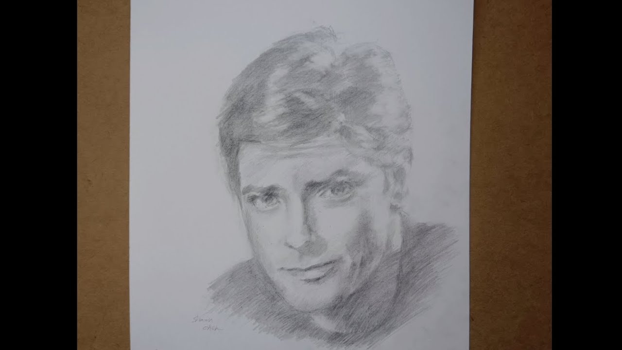 Drawing Alain Delon | 亞蘭·德倫 - YouTube