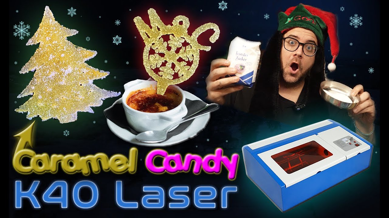 K40 Laser Candy / Make Caramel Ornaments - YouTube