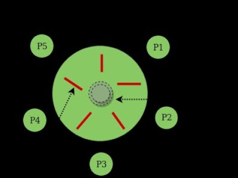 Dining Philosopher Problem in C execution - YouTube